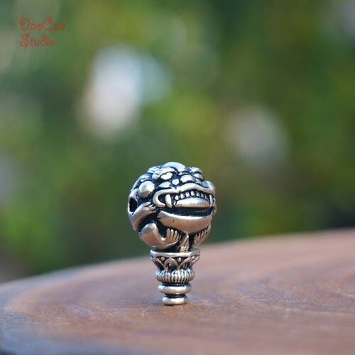 Sterling Silver Guru Beads Inlay Red Agate Bead Nepal - Etsy