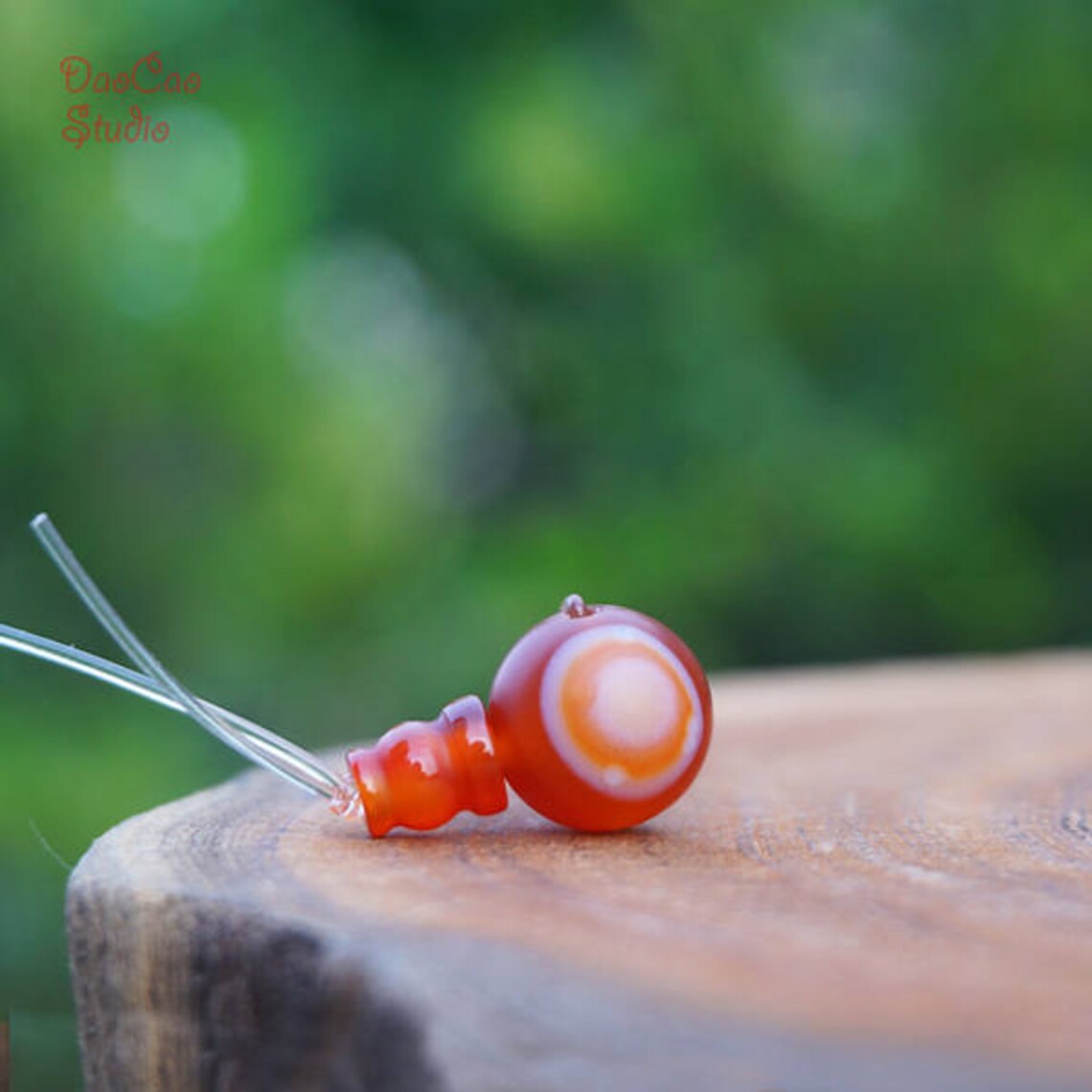 Natural Stone Guru Beads Red Agate Guru Bead With Eye | Etsy