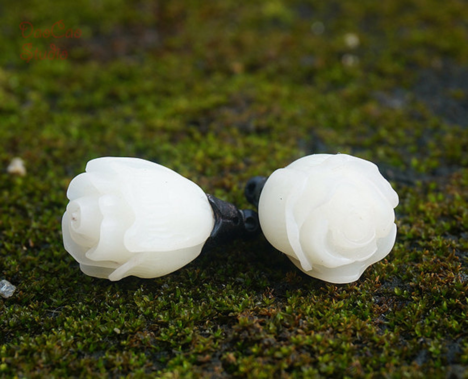 Natural Bodhi Seed 2 Bodhi Beads Carved Rose Black - Etsy