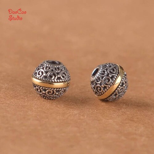 925 Sterling Silver Guru Beads Carved Big Flower Guru Bead - Etsy