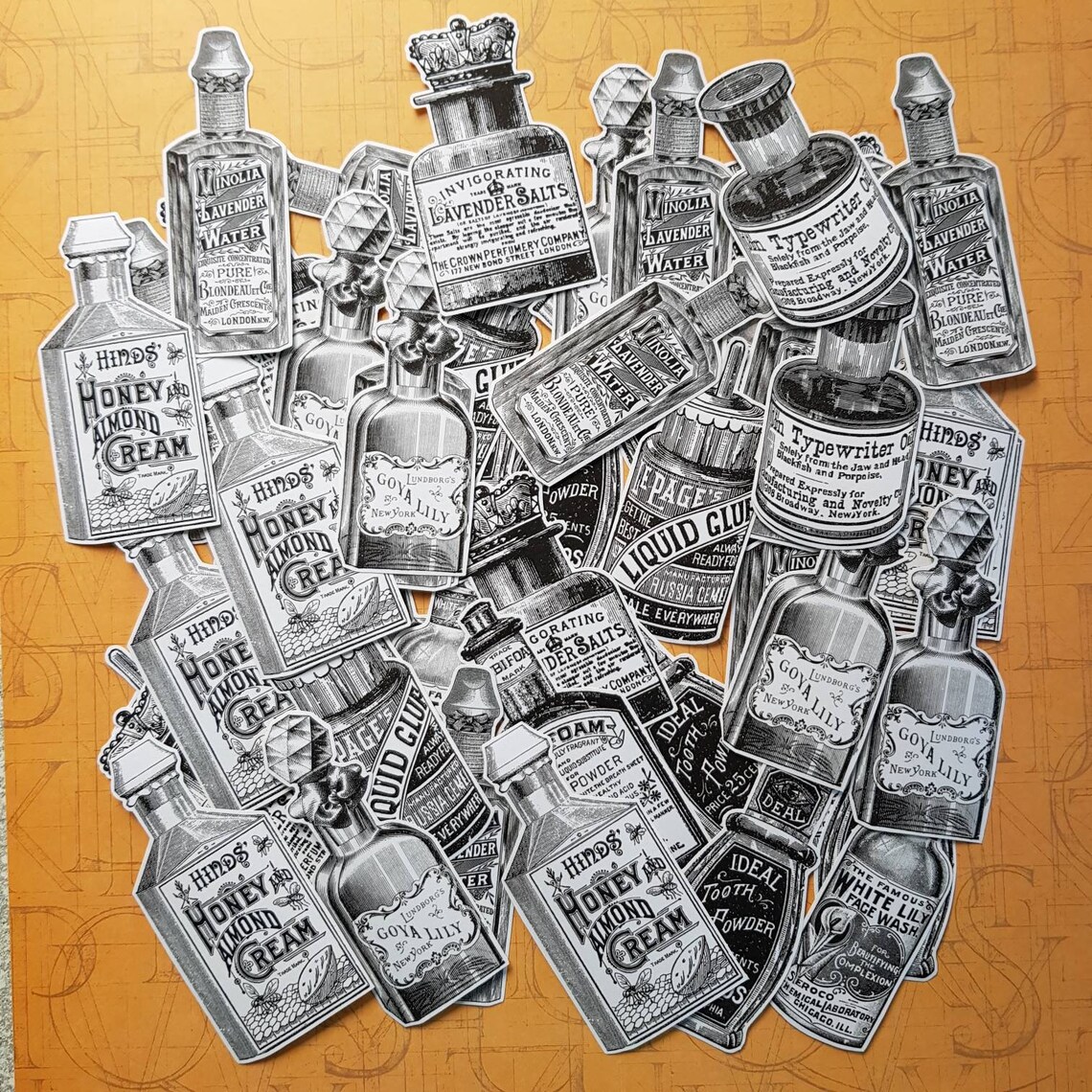 9x Bottles Stickers. Retro. Snail Mail Hobonichi Midori | Etsy