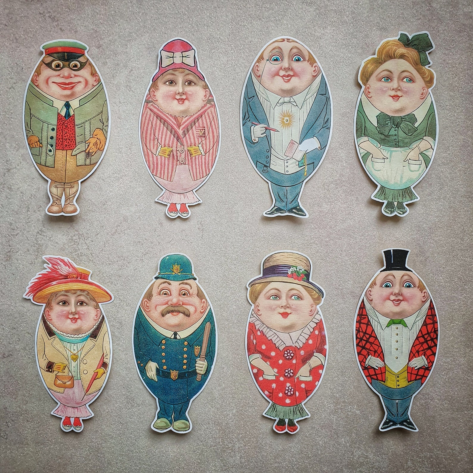 8 X Egg Shaped People Stickers. Cute Stickers. Fashion. Snail Mail ...