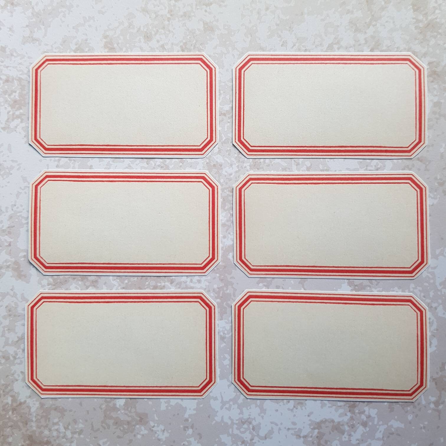 6 X Medium Size Address Labels, Dennison Style. Blue, Green, Brown or ...