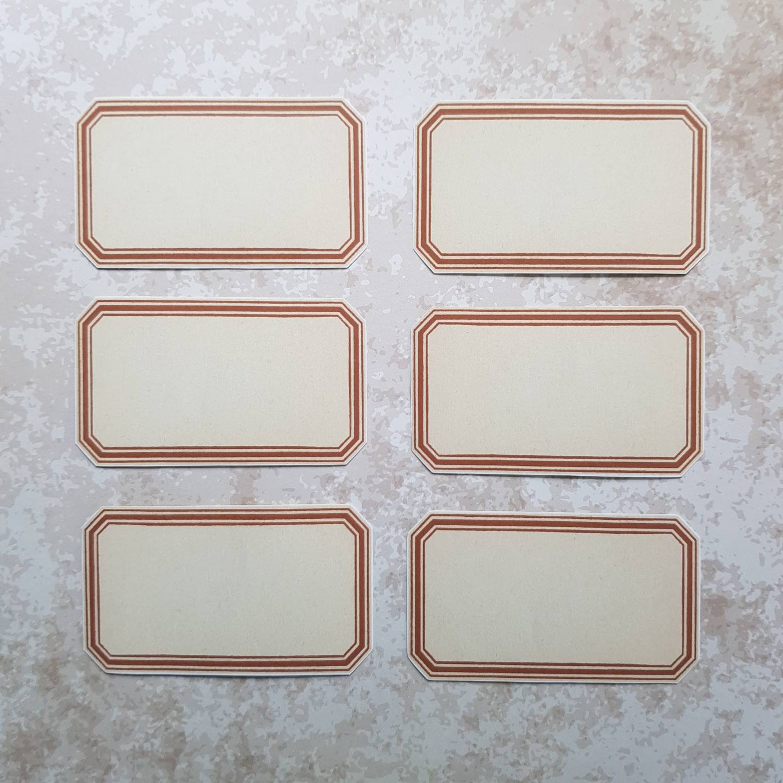 6 X Medium Size Address Labels, Dennison Style. Blue, Green, Brown or ...