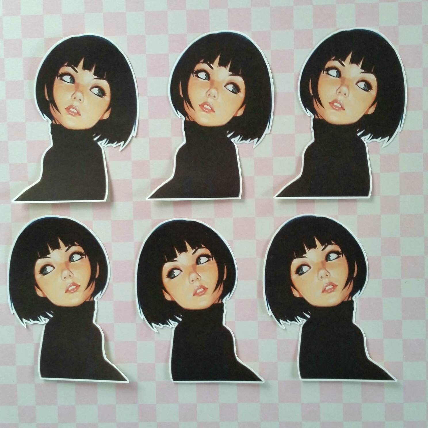6 X 1960s Retro Girl Stickers. Cute Stickers. Fashion. Snail Mail ...