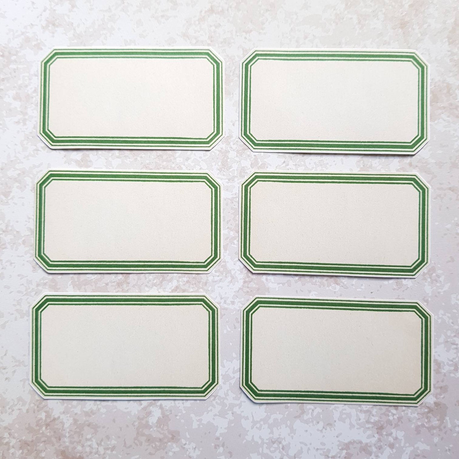 6 X Medium Size Address Labels, Dennison Style. Blue, Green, Brown or ...