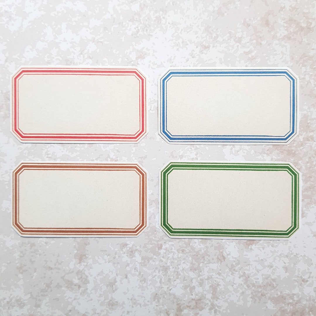 6 X Medium Size Address Labels, Dennison Style. Blue, Green, Brown or ...
