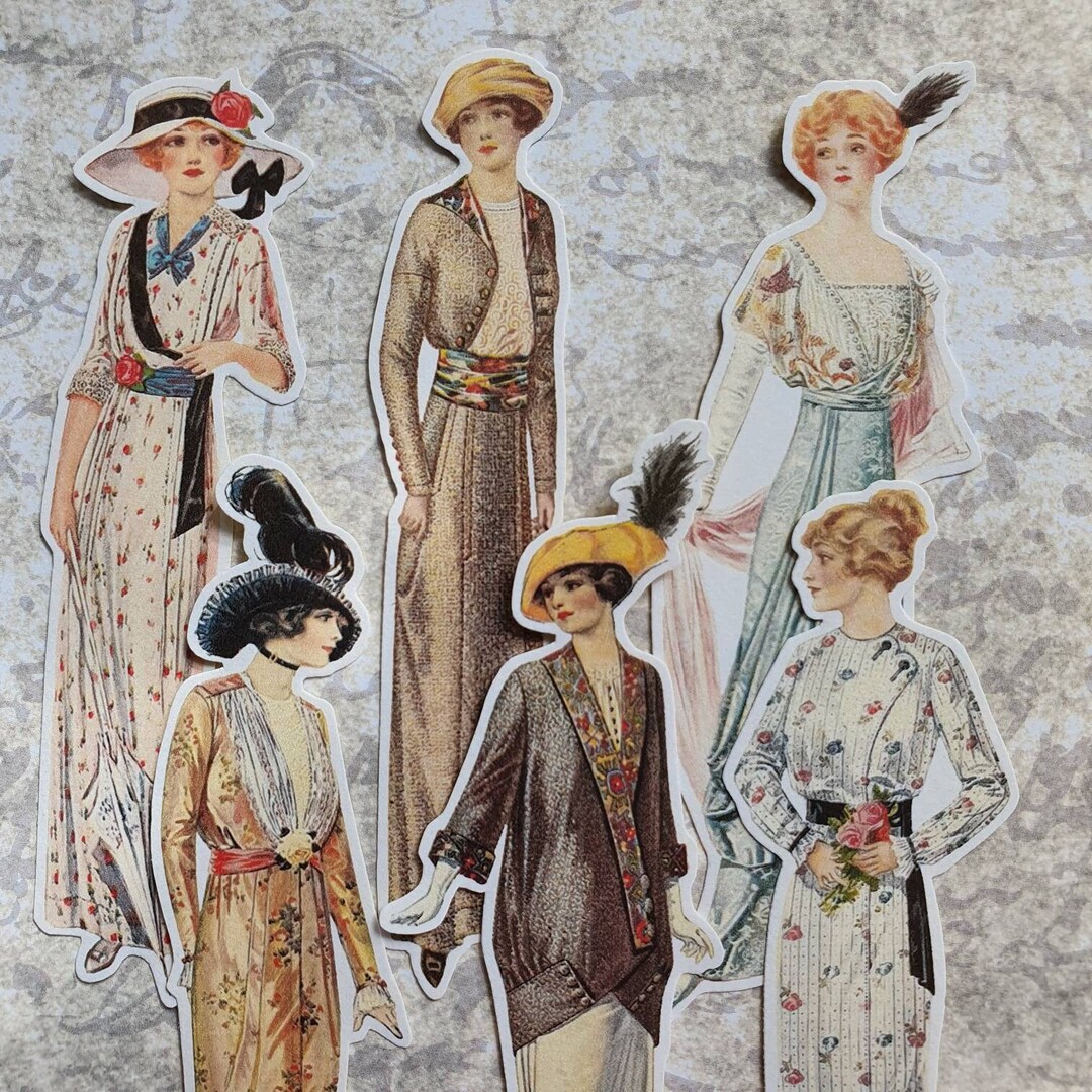 6 X 1914 Ladies Stickers. Cute Stickers. Fashion. Snail Mail - Etsy