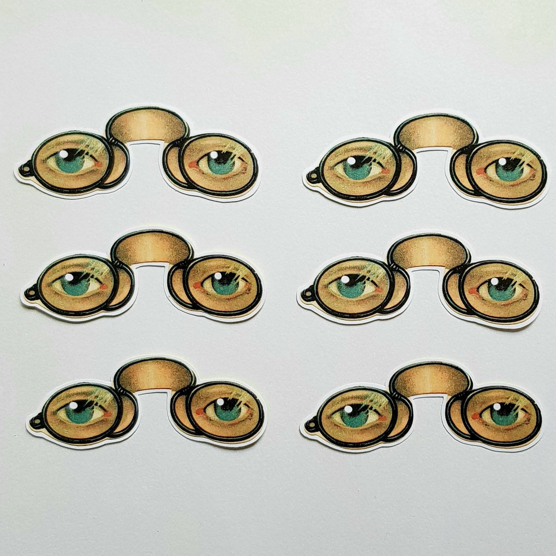 6 x Spectacles stickers. Vintage style. Retro. Steampunk. | Etsy