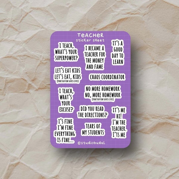 Teacher Meme Stickers - Etsy