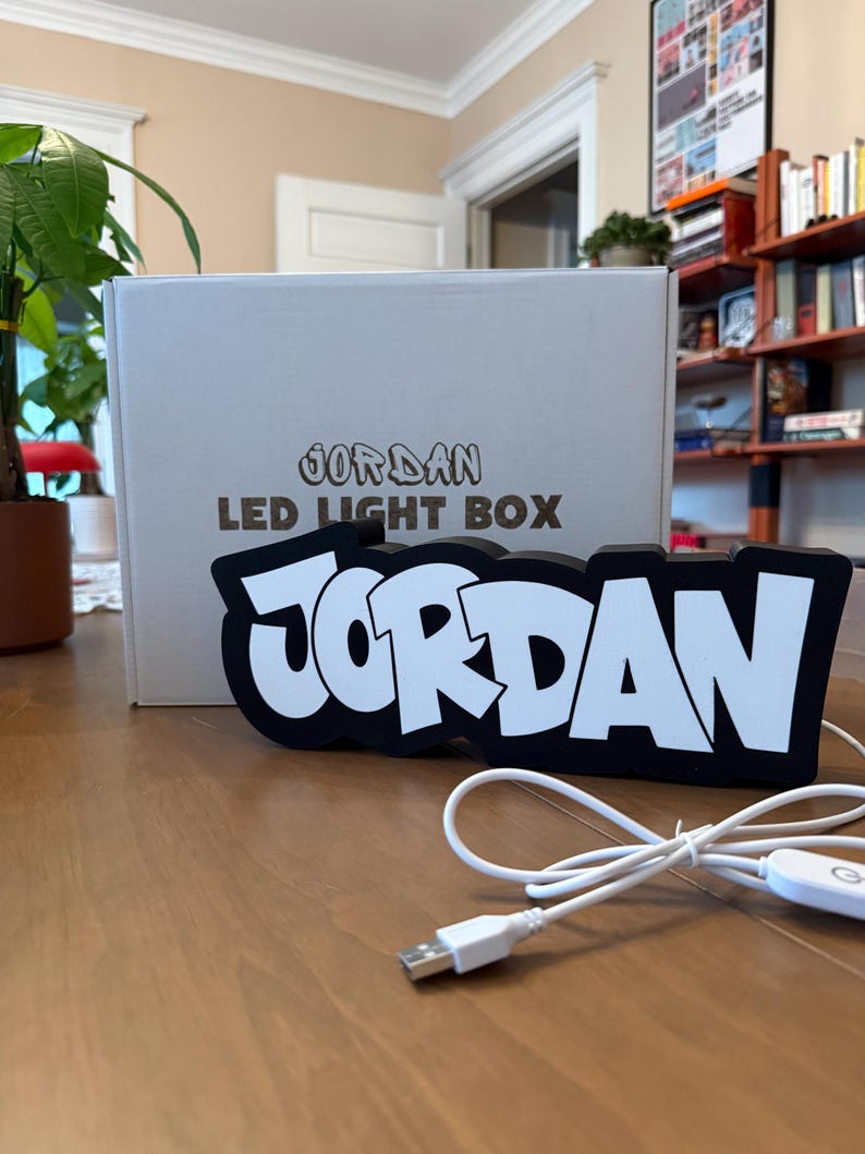 Personalized Graffiti Light Box, Custom LED Night Light - Etsy