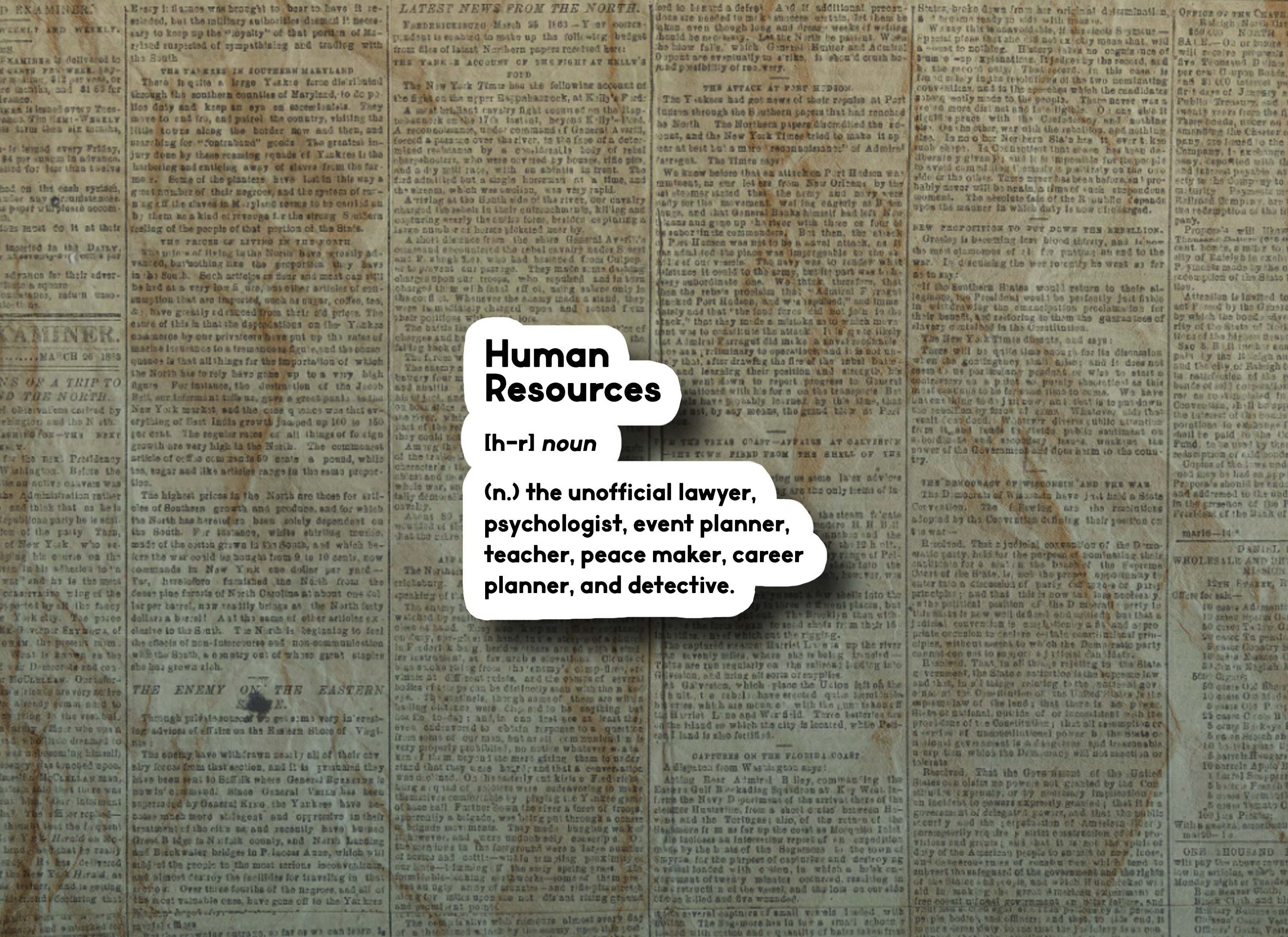 Funny Human Resources Sticker, Funny HR Sticker, Funny HR Quotes, Gift ...