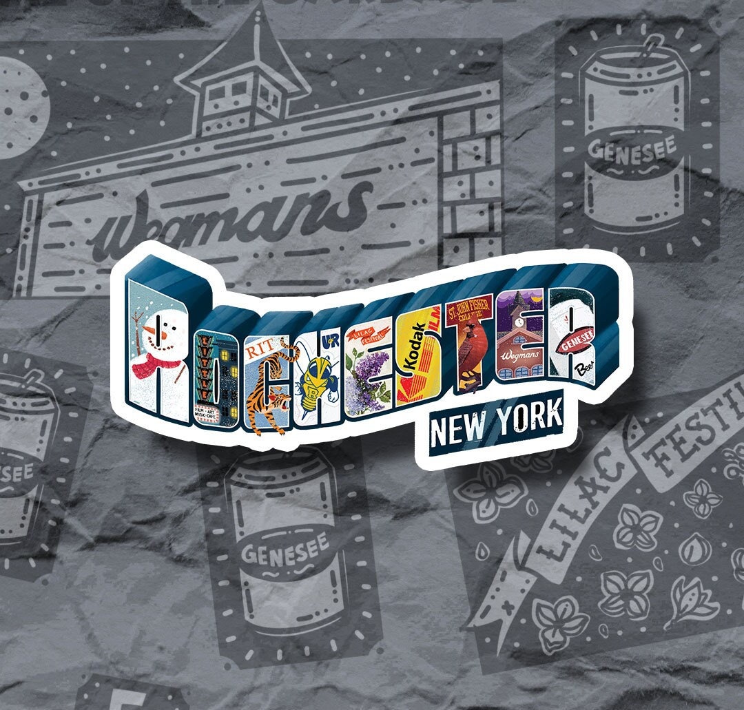 Rochester New York Sticker, Rochester Sticker, Rochester NY, 585 ...