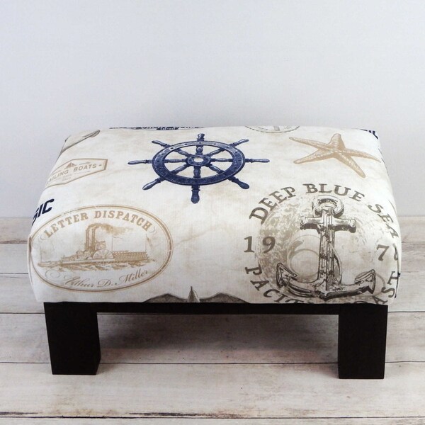 Nautical Ottoman - Etsy