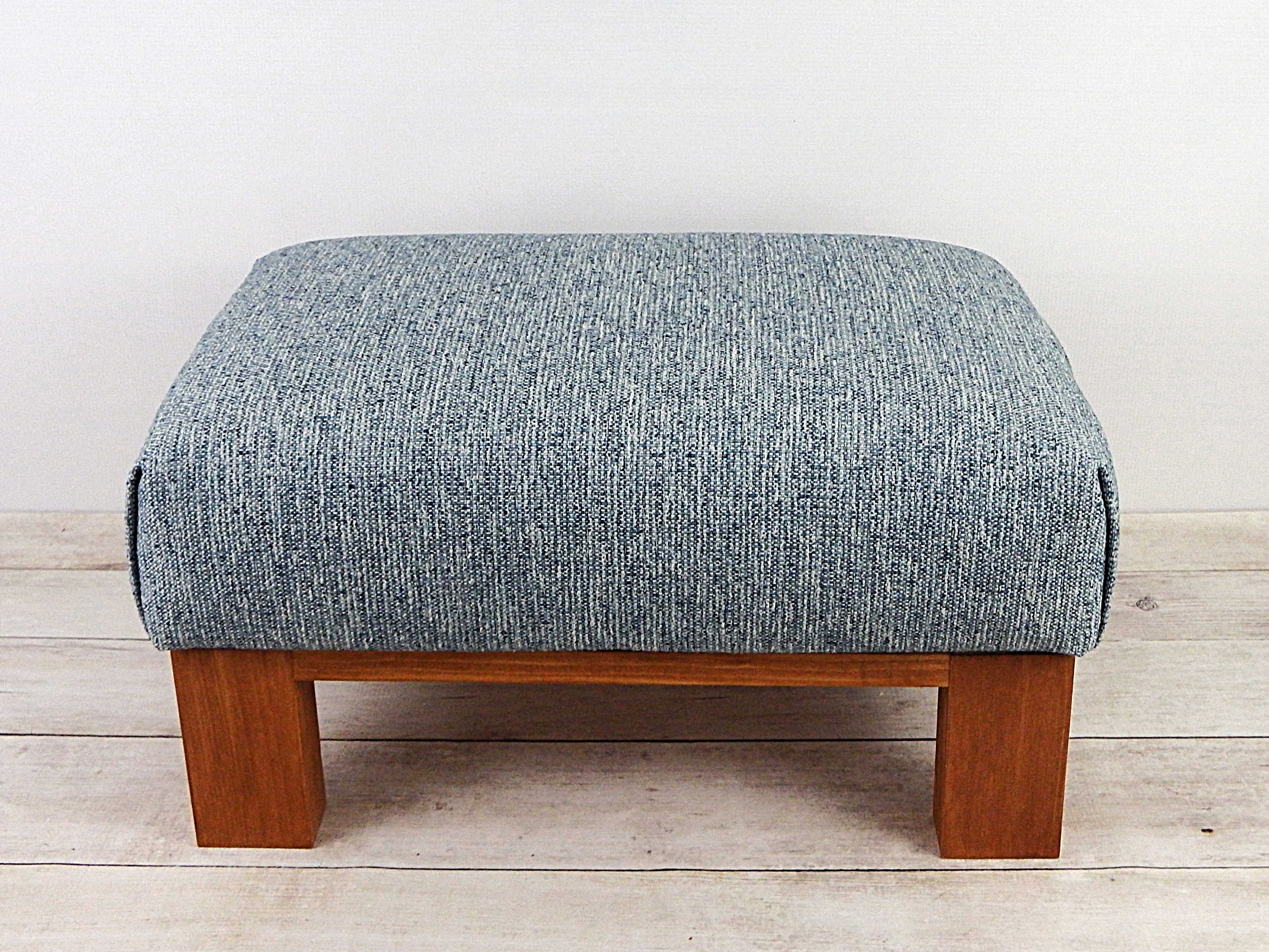 Denim Blue Ottoman Footrest Blue Footstool Small Footstool - Etsy