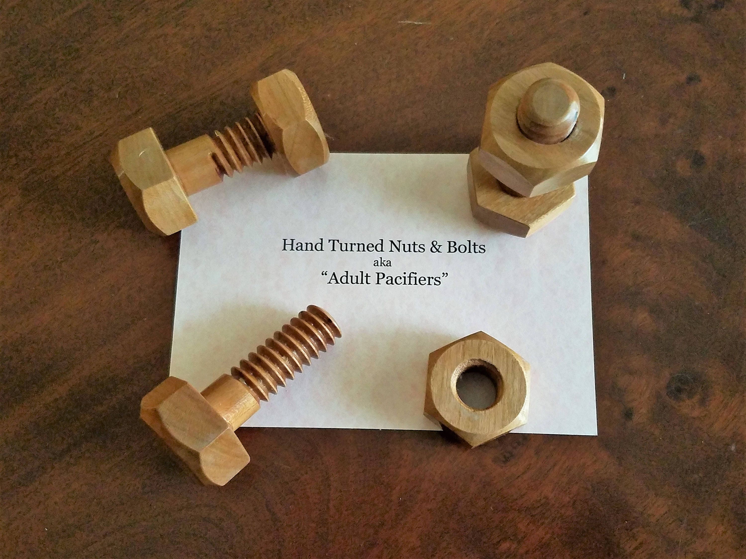 Hand Turned Cherry Nut & Bolt - Etsy