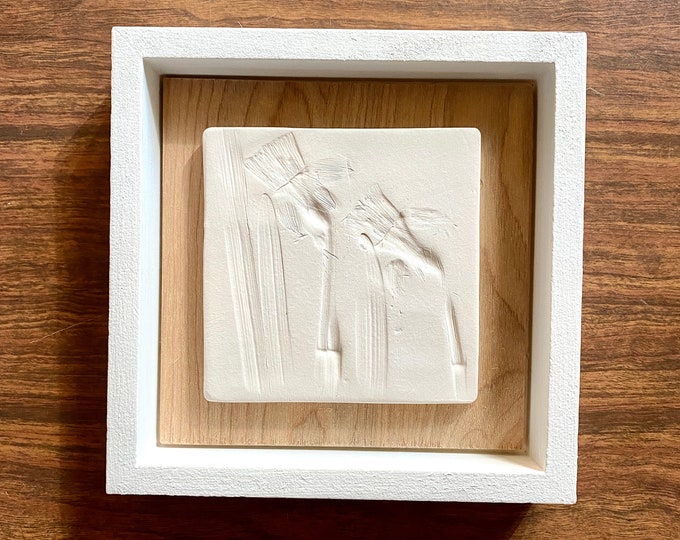 Framed Ceramic Art Tile, Fine Art Ceramics, Rustic Modern Art, Nature ...