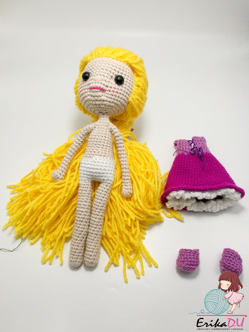 Amigurumi Doll Pattern Crochet Doll Pattern Rapunzel Etsy