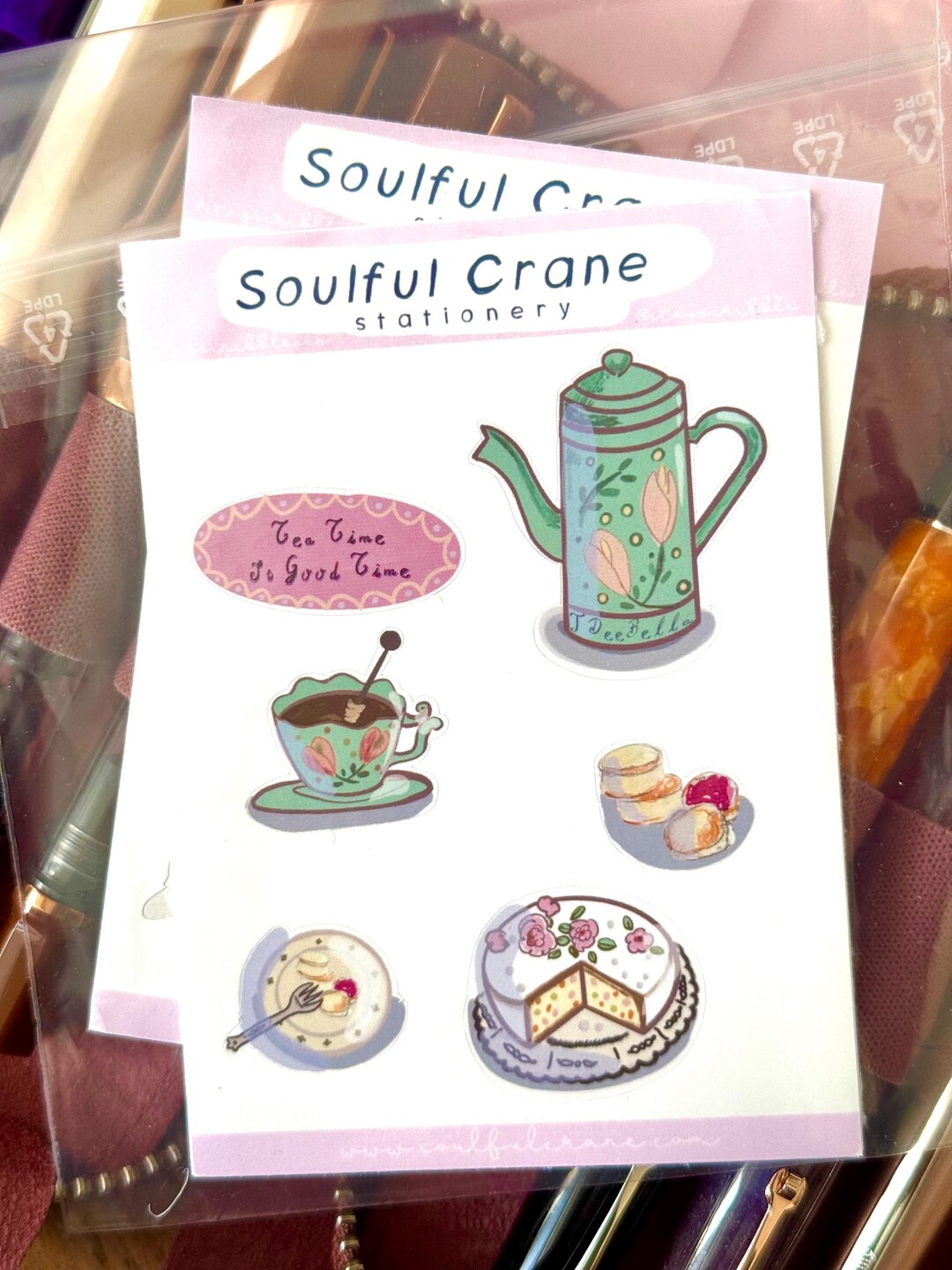Tea Time Watercolor Stickers – English Afternoon Tea Planner Sticker ...