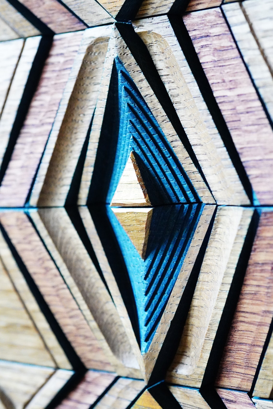 THE BLUE SPINDLE Original Wood Sculpture by Sava Draganov - Etsy