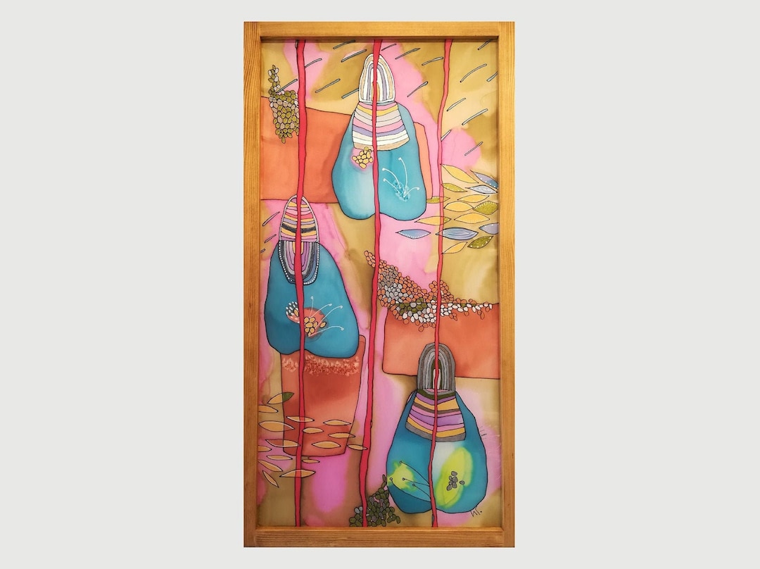 UP - Original Silk Wall Art by Irina Goleva - Etsy