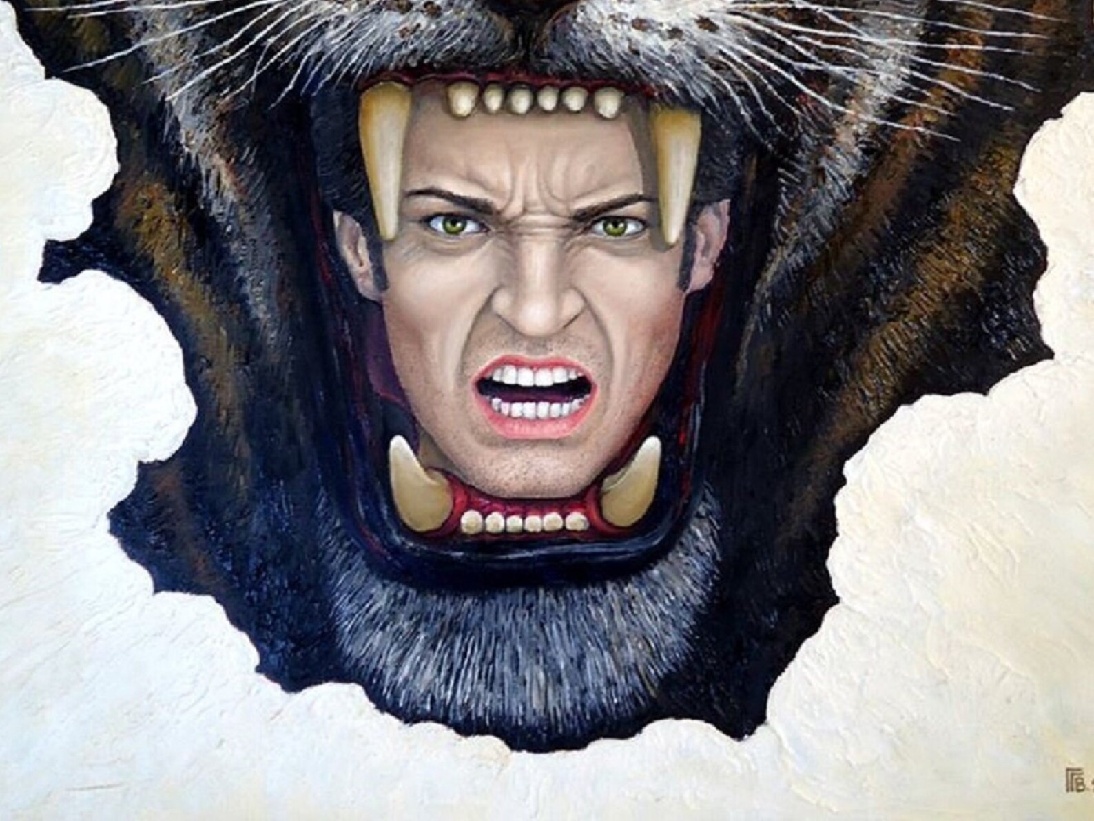 HOWLING TIGER - Original Oil Painting by Grigor Velev - Etsy