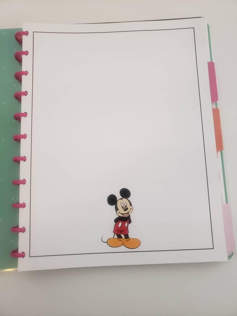 Mickey Mouse Planner or Everyday Printable Writing Paper- Print as Many ...