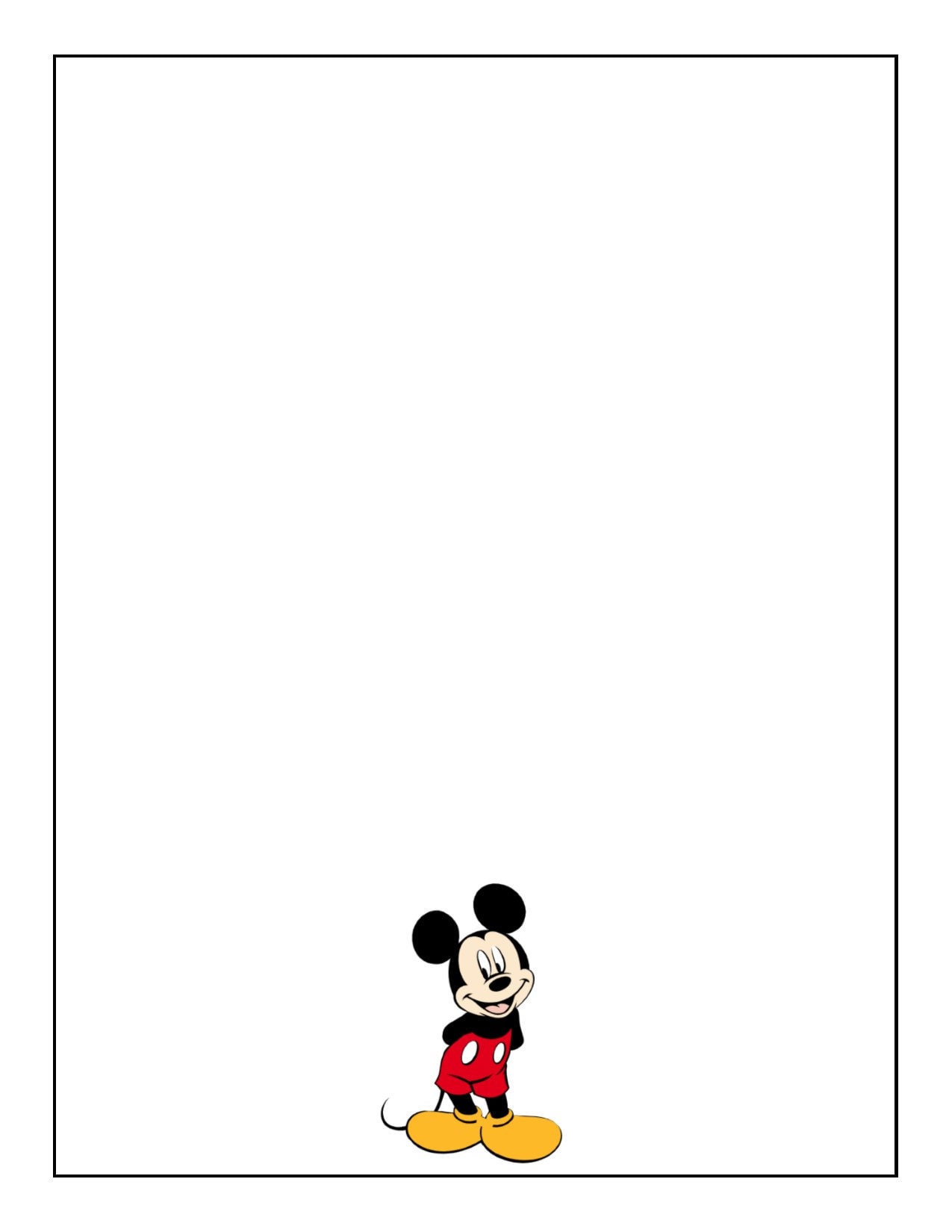 Mickey Mouse Planner or Everyday Printable Writing Paper- Print as Many ...