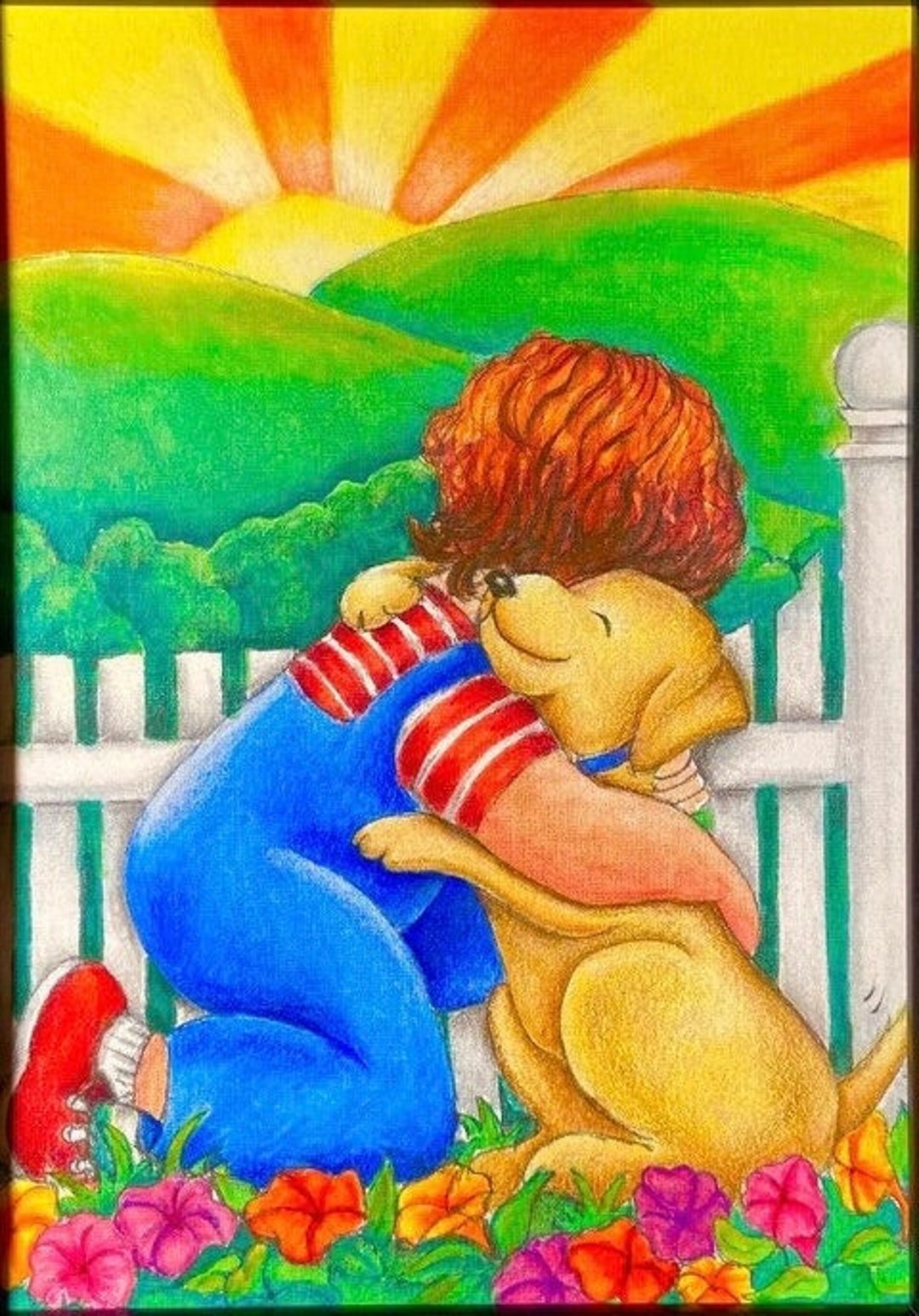 Picture #74 - Best Buds Hug - Personalized Gift - Pre-sketched Coloring ...