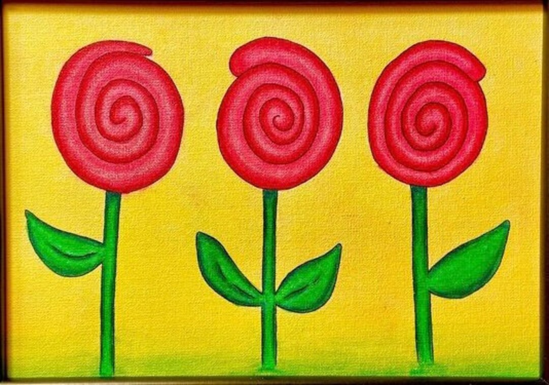 Picture 135 Lollipop Flowers Personalized Gift Pre-sketched Coloring ...
