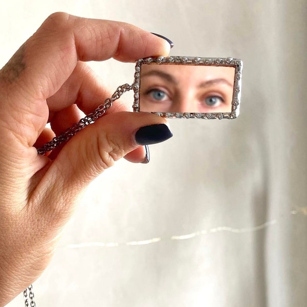 Small Rectangle Glass for Necklace - Etsy