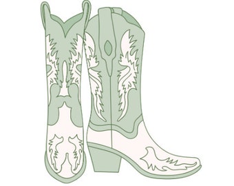 Cowboy Boot Print - Etsy
