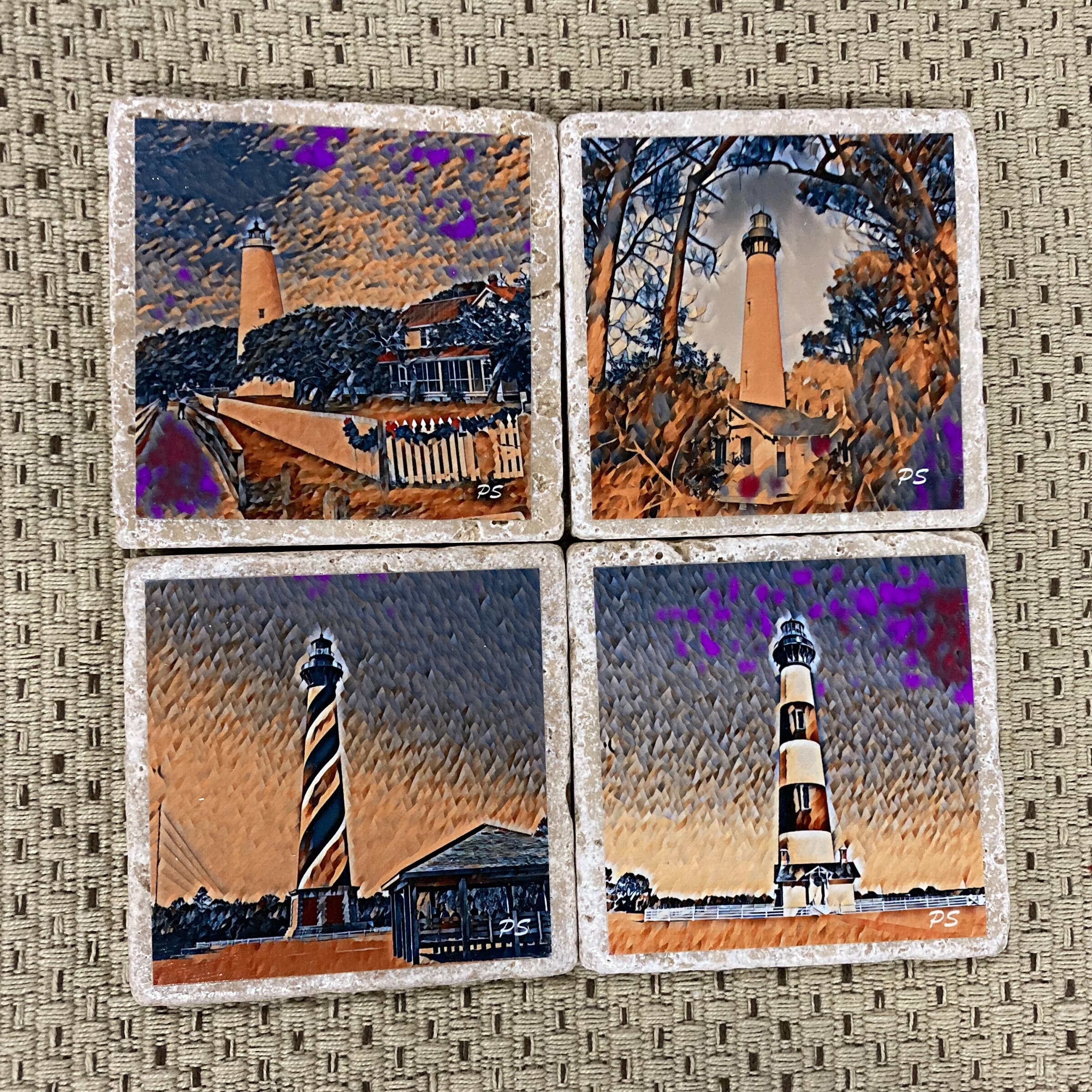 Outer Banks North Carolina Lighthouse Drink Coasters - Etsy
