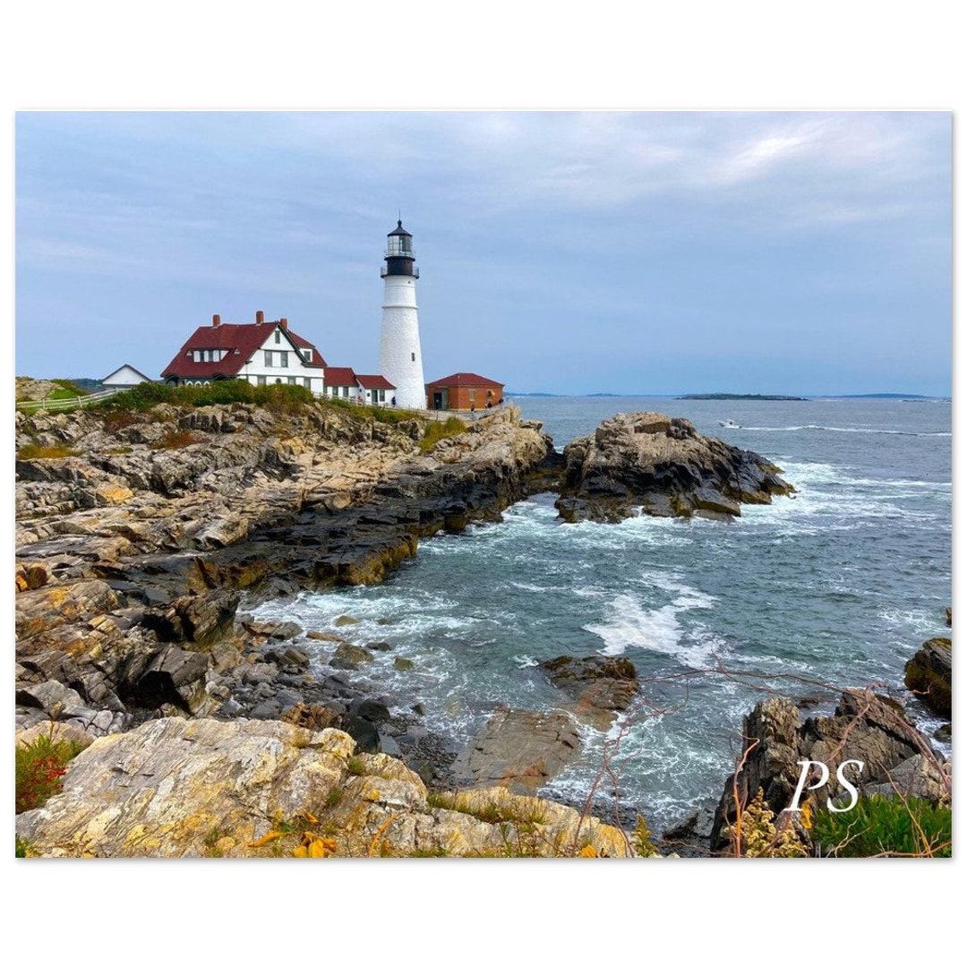 Portland Headlight Lighthouse Aluminum Print - Etsy