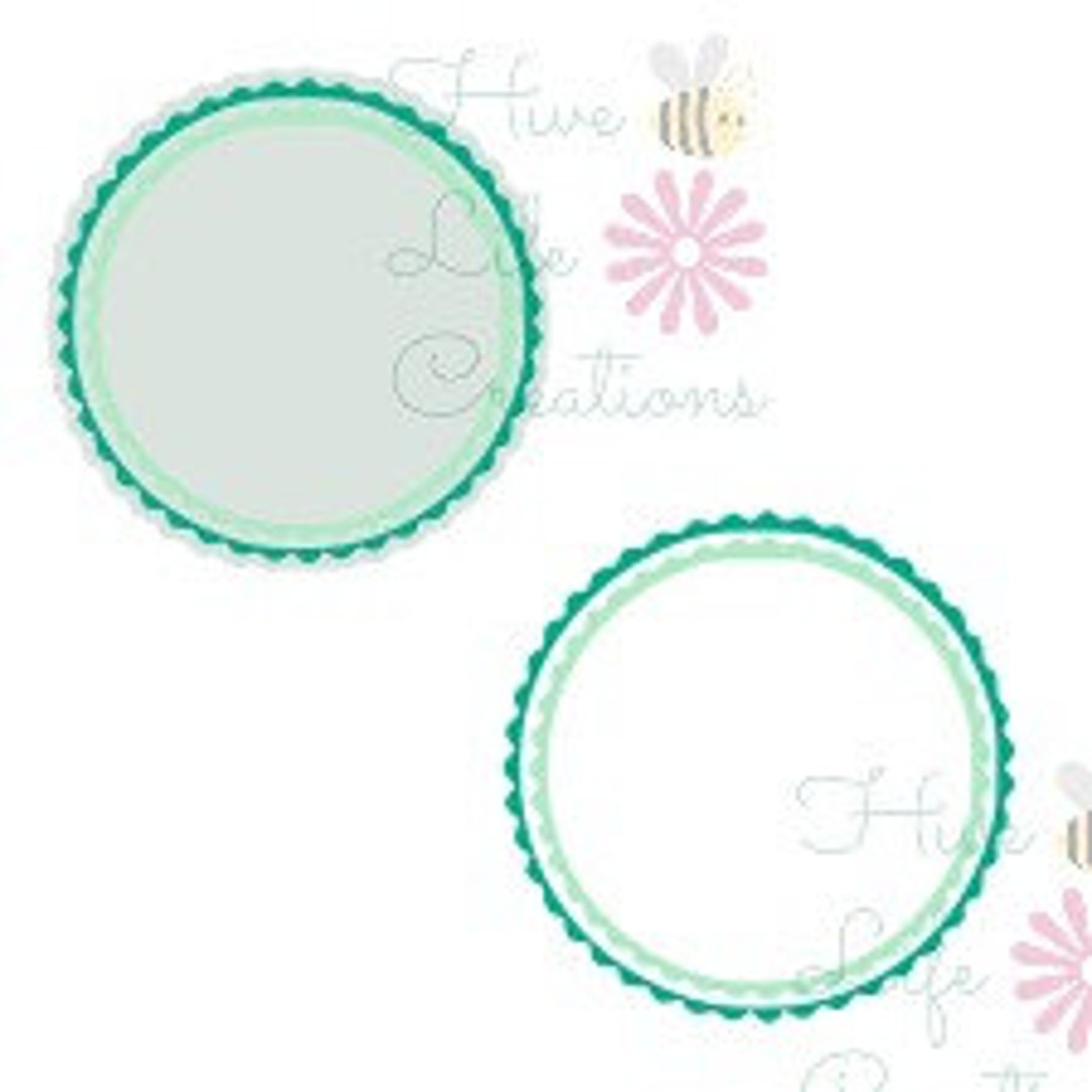 Monogram Frame Instant Download * Frame SVG File * Monogram Round Frame ...
