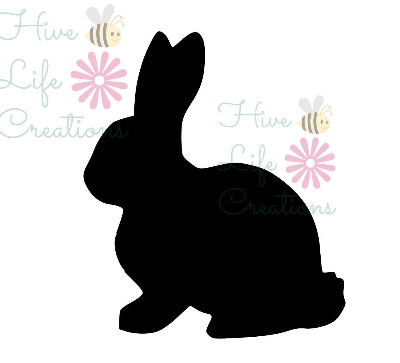 Hase Hase Silhouette Instant Download * Kaninchen Silhouette SVG-Datei ...