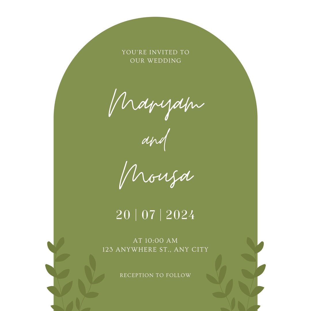 Multiple Arch Invitation Templates in One File Wedding - Etsy