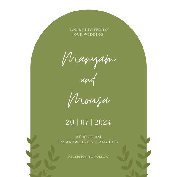 Multiple Arch Invitation Templates in One File Wedding - Etsy