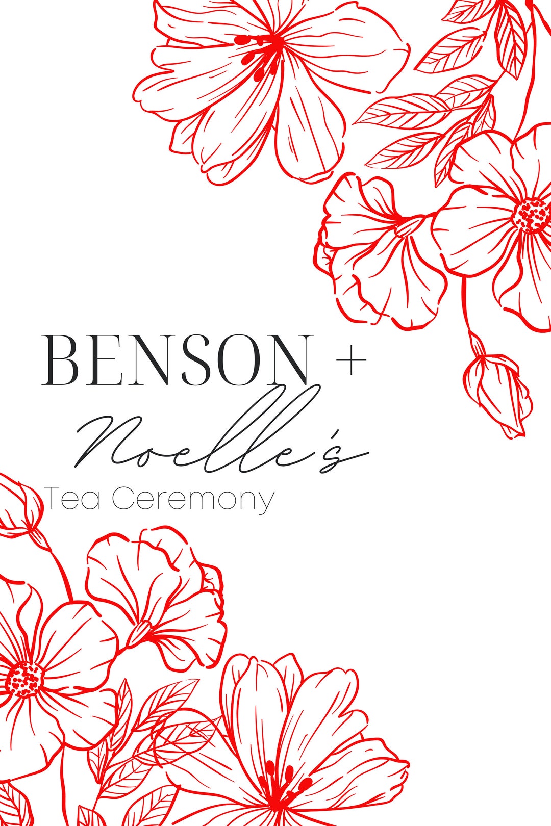 Elegant Chinese Tea Ceremony Wedding Sign and Explanation - Etsy