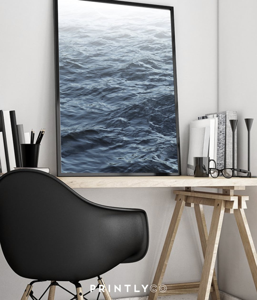 Fading Ocean, Water, Coastal, Sea, Beach, Minimalist, Art Print, Poster ...