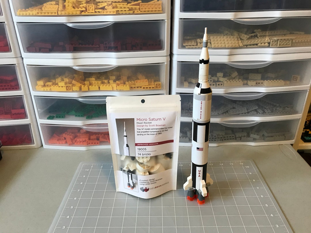 Micro Apollo Saturn V | Brick Building Kit - Etsy