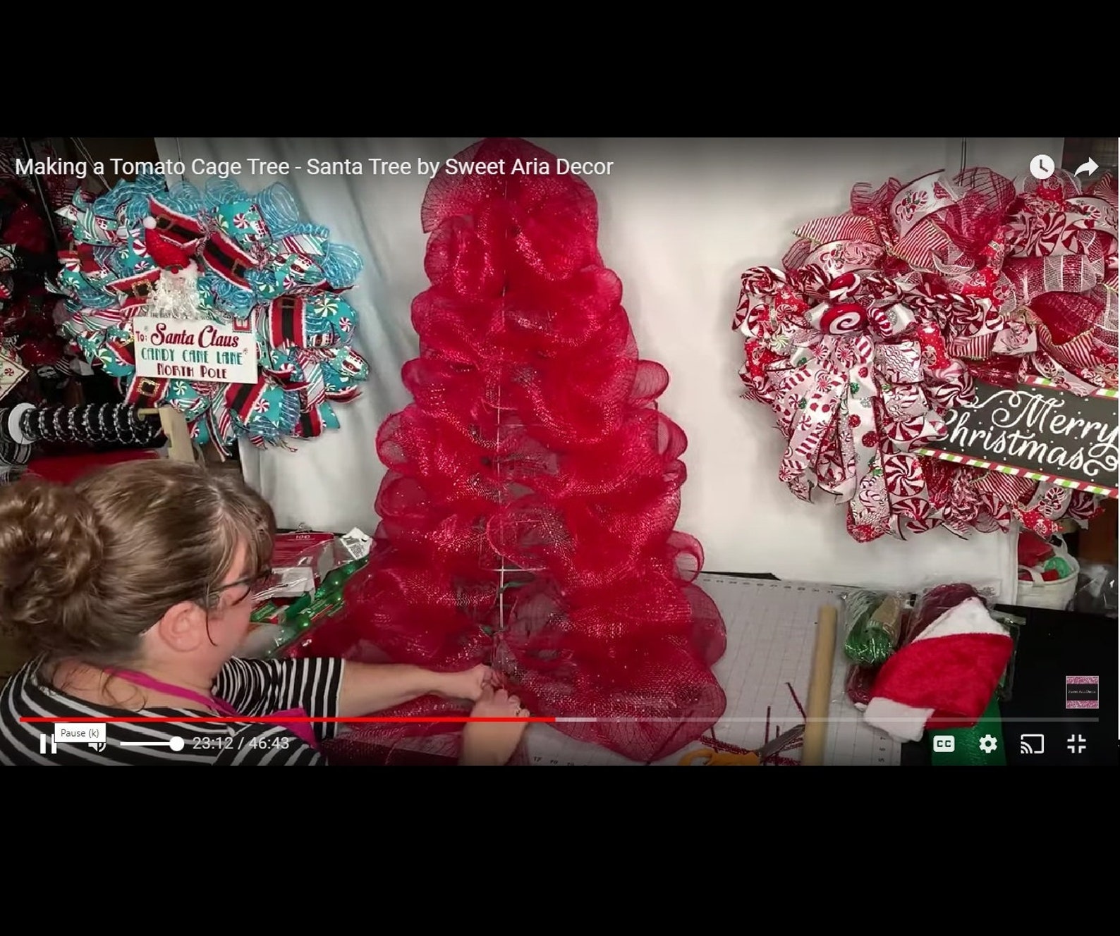 Tomato Cage Tree Video Tutorial, Making a Wire Holiday Tree Using the ...