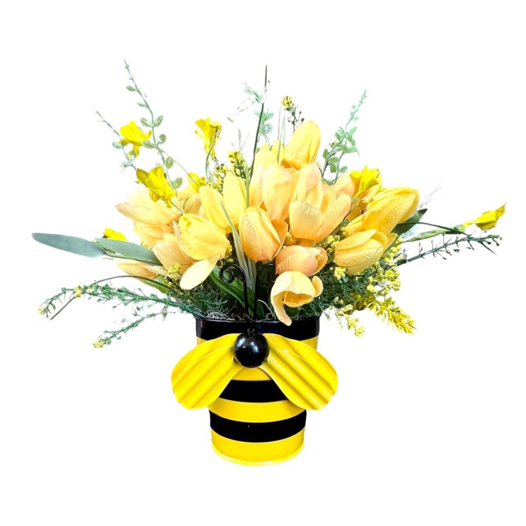 Bee Arrangement, Bumble Bee Decoration, Bee Floral Decor, Bumble Bee ...