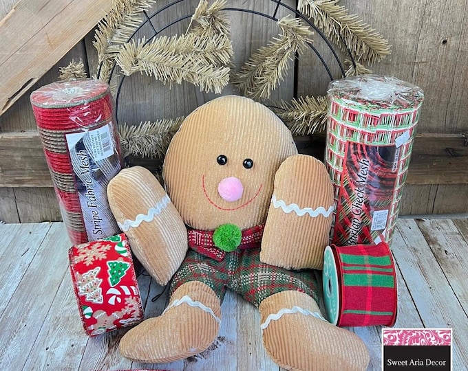 Gingerbread Christmas Wreath Kit: DIY Holiday Decor - Etsy