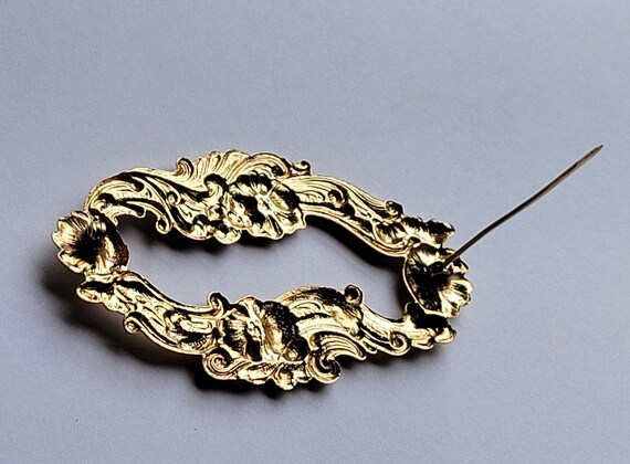 Antique / Vintage Ornate Floral Brooch / Pin Flowers … - Gem