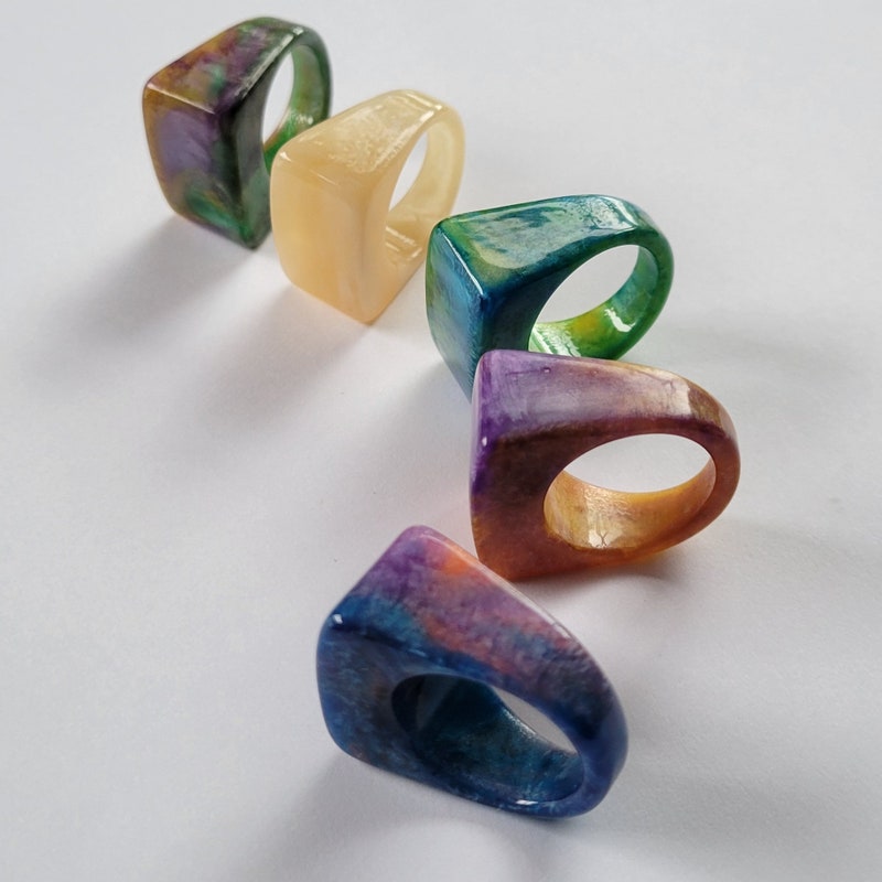Resin Rings - Etsy