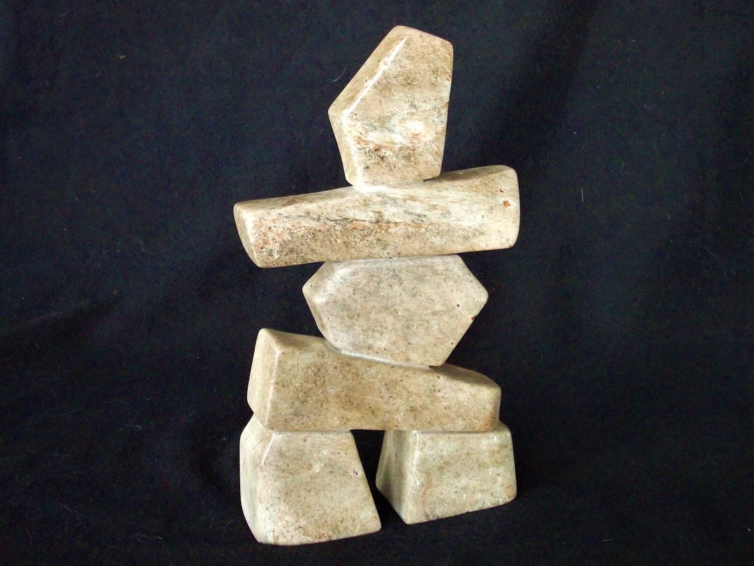 Inukshuk Inuit Carving 10/ Soapstone Carving Sculpture / Eskimo Carving ...