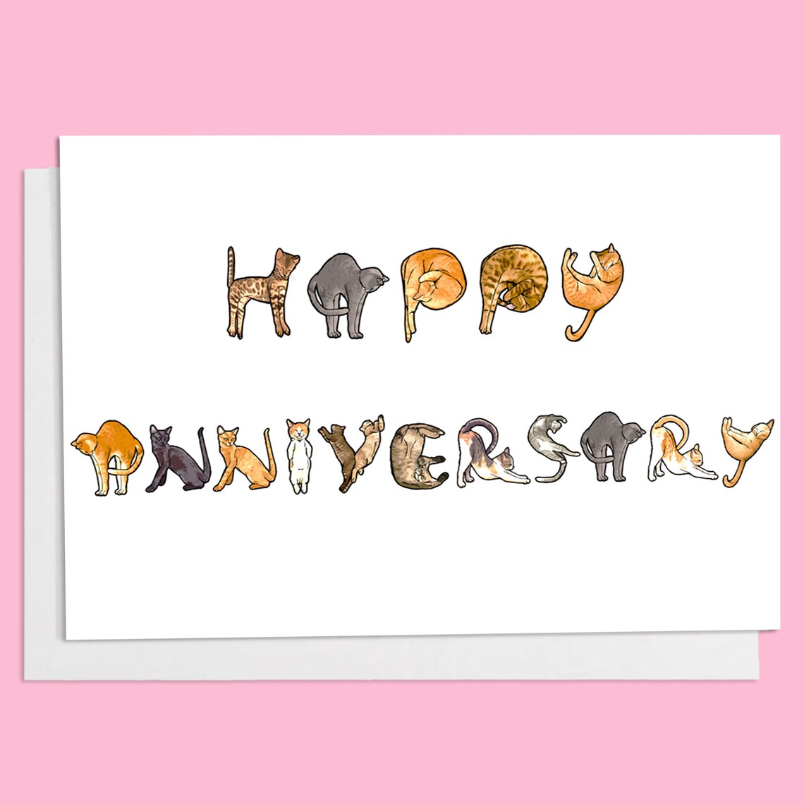 Cute Cats Happy Anniversary Card - for a Cat Lover - From the Cat ...