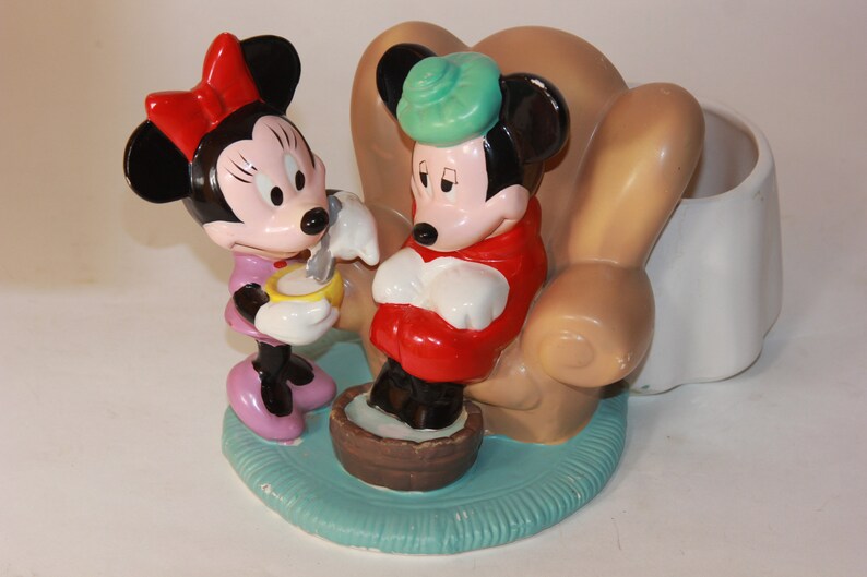Vtg Mickey Mouse & Minnie Get Well Soon Vase Flowerpot - Etsy
