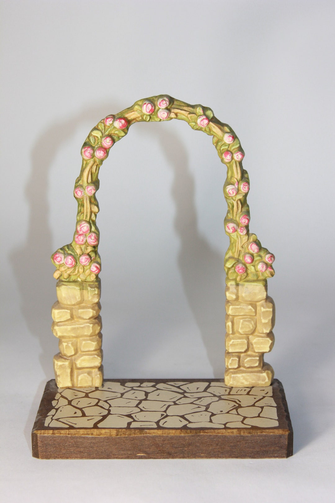 ANRI Fernandez Carved Wood Sculptures ROSE GATE Display Club Collectors ...